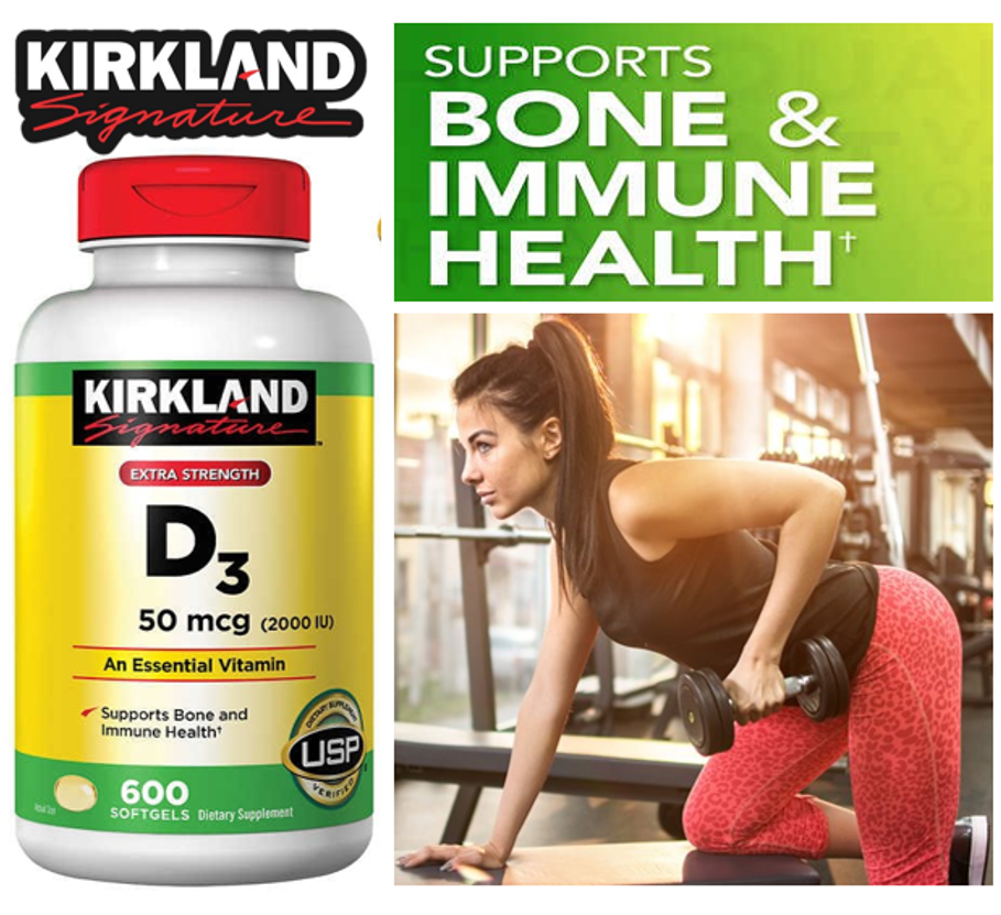 Kirkland Signature Vitamin D3 600 Softgels เคิร์กแลนด์ วิตามินดี 3 รวม ...