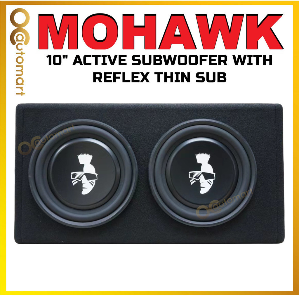 Mohawk 10" Active Sub Woofer With Reflex Slim Thin Box Built in ...