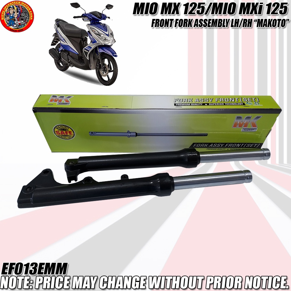 MIO MX 125/MIO MXi 125 FRONT FORK ASSEMBLY LH/RH "MAKOTO" SET (EF013EMM ...