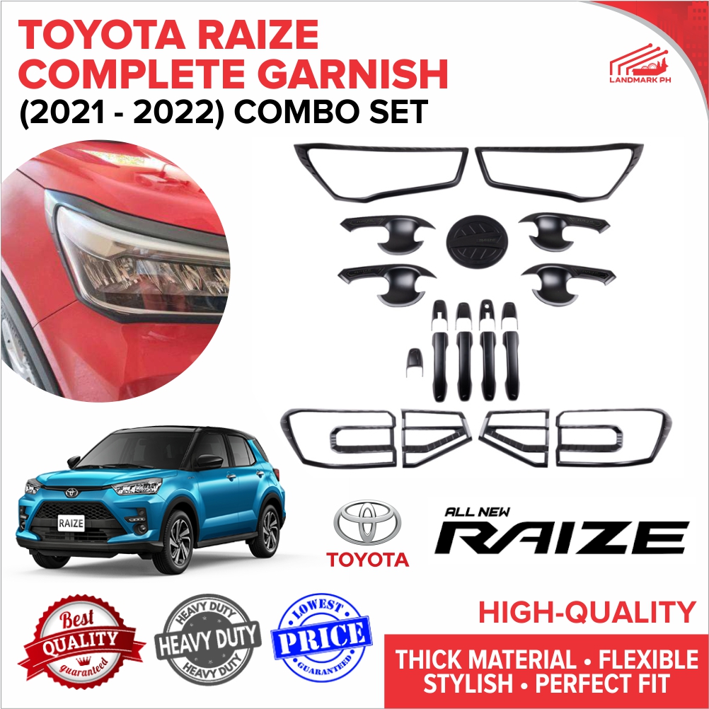 Toyota Raize 2021-2022 Garnish Matt Black / Complete Set / Garnish ...