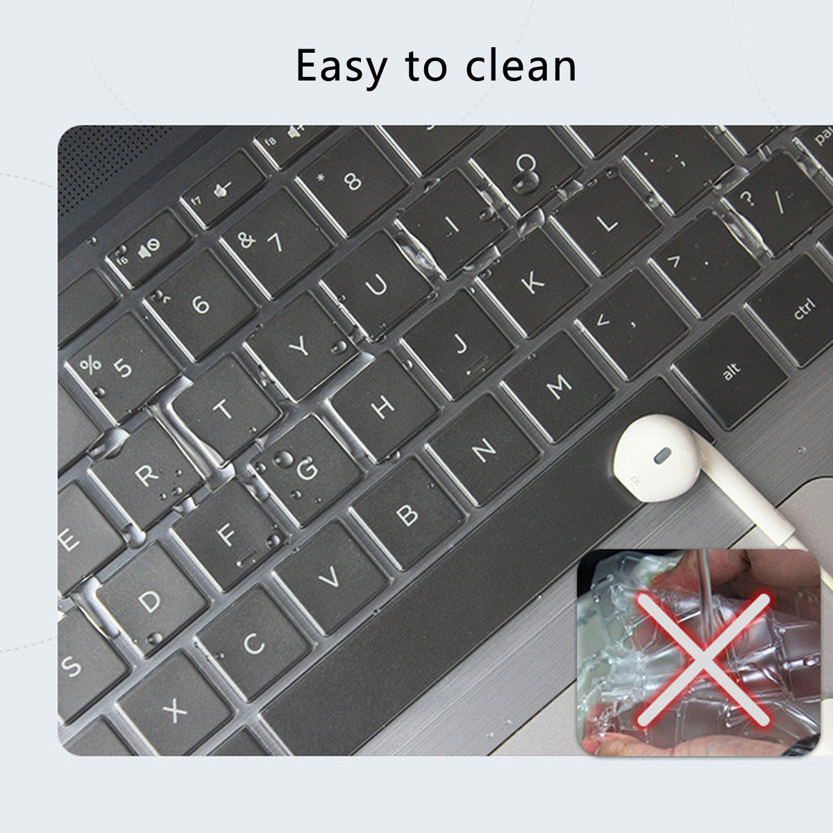 Keyboard Cover Skin Protector for HP ENVY x360 15-u*** serie 15-u010dx ...