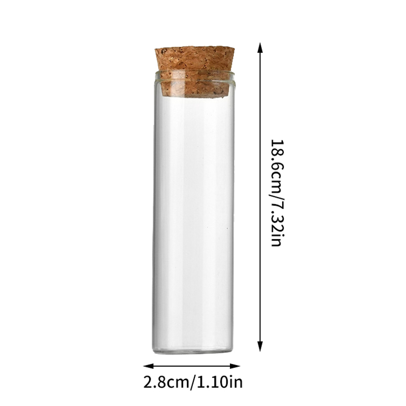 1Pcs Coffee Bean Glass Tube With Wood Tool Bottled Tubes Grain Storage ...