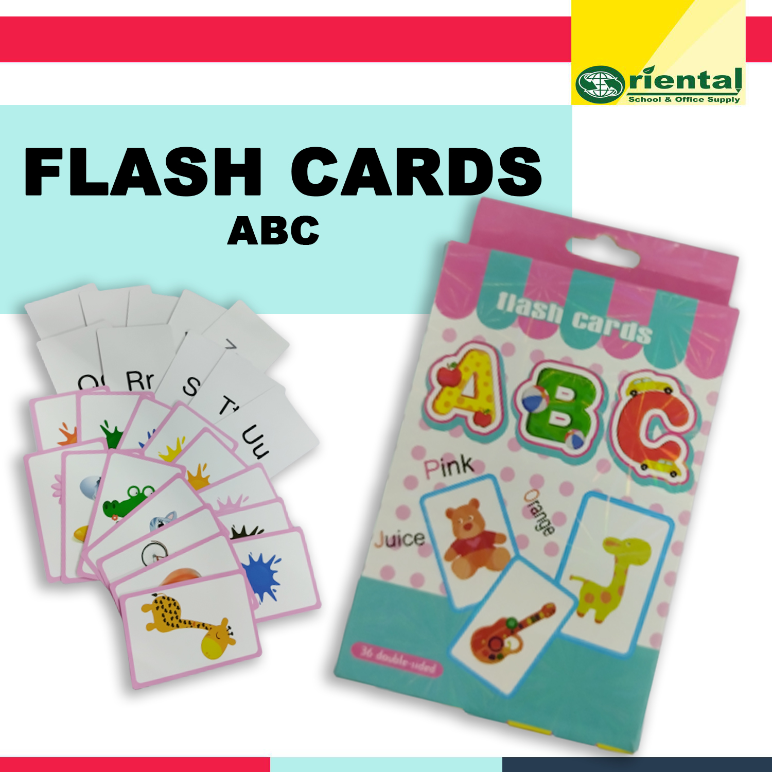 Small Flashcards ABC and 123 - Back to Back Flash Card Letters and ...