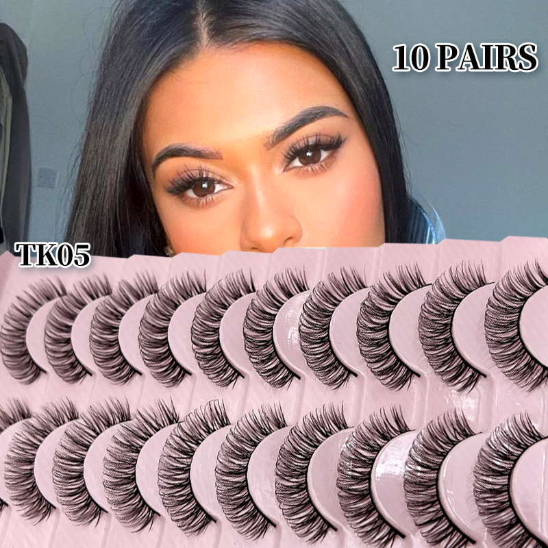 HOT Russian Strip Lashes Makeup Lashes 25mm 3D Mink Volume Fluffy ...