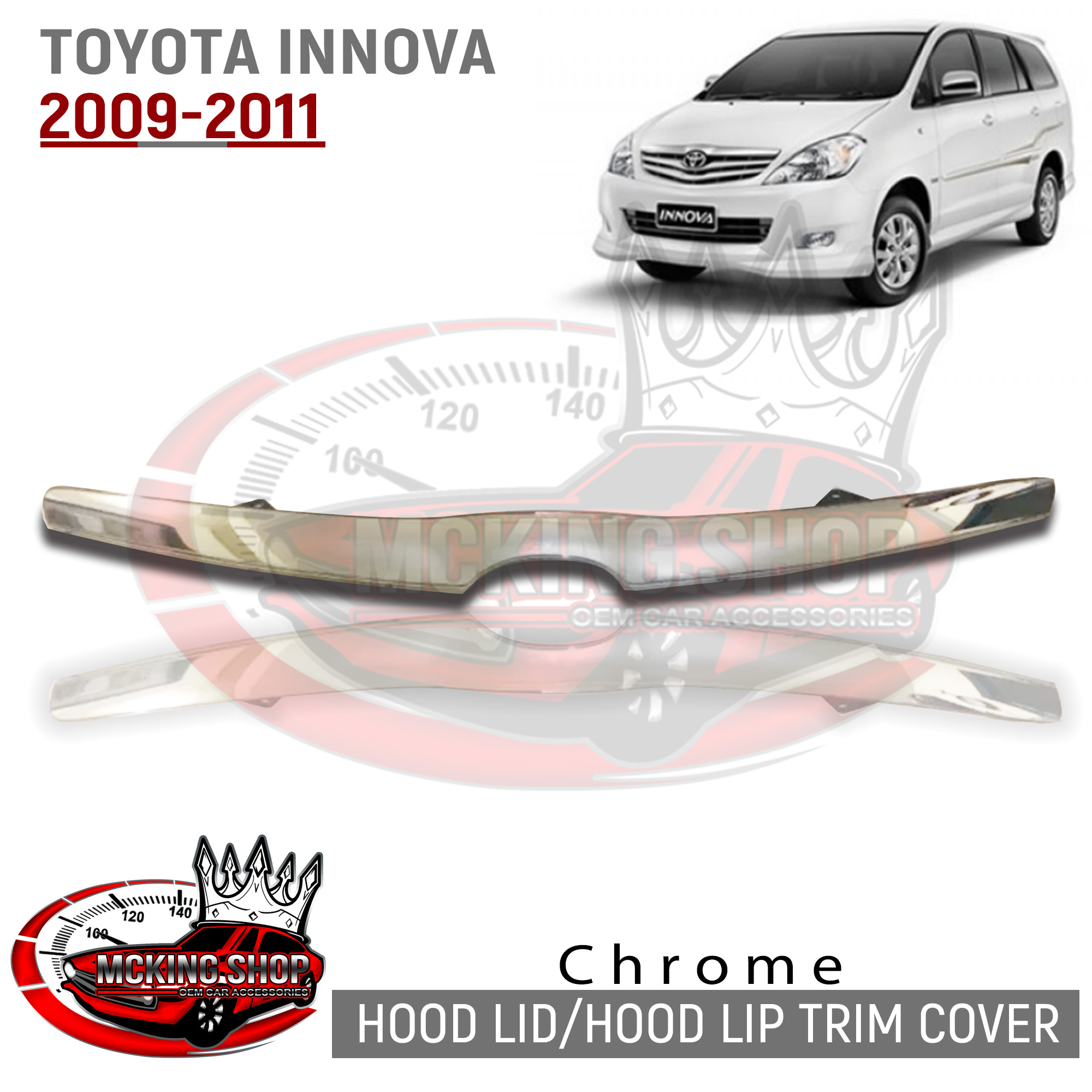 Toyota Innova 2010 Hood Lid or Hood Lip End Trim cover Chrome | Lazada PH