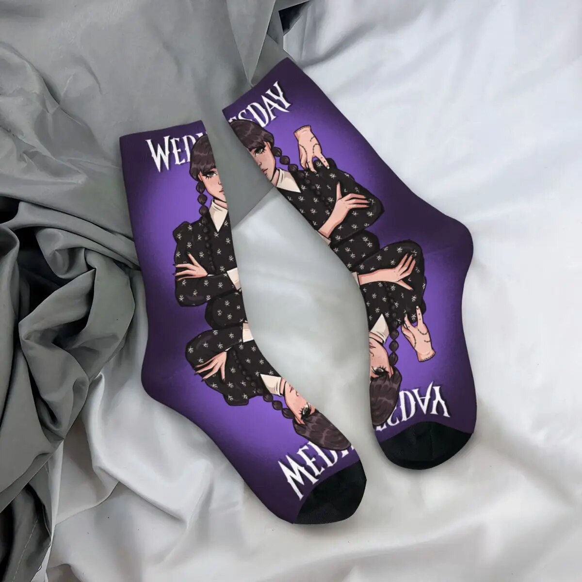 Wednesday Addams Thing Socks Soft Casual Socks TV Series Wednesday ...