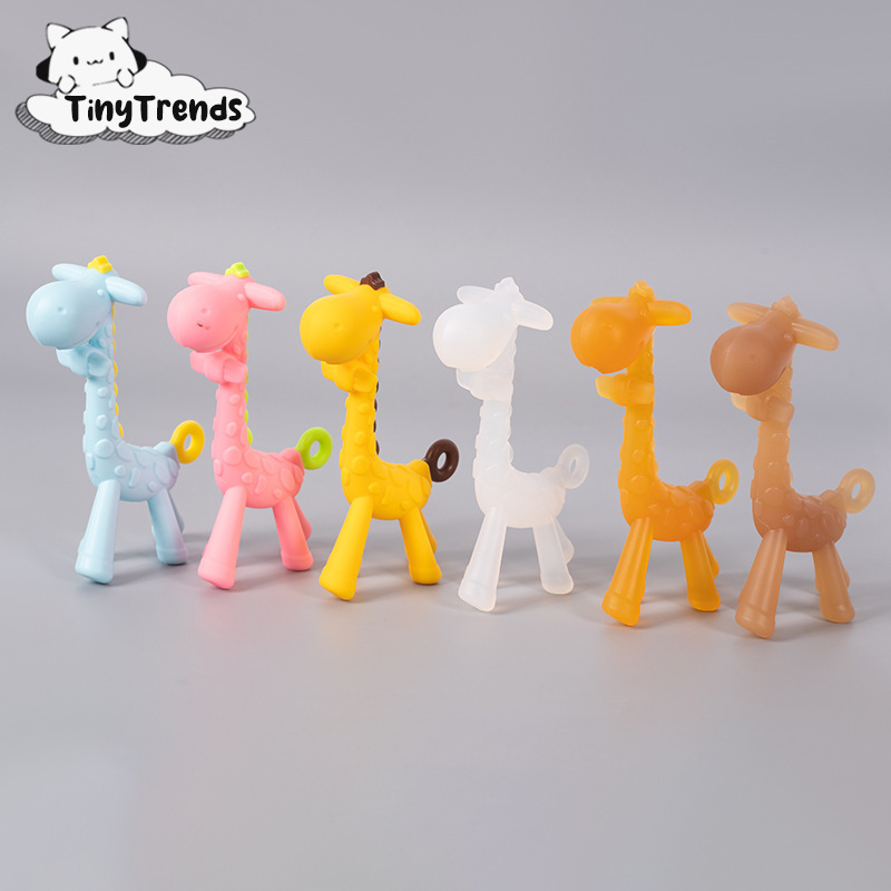 TinyTrends Giraffe baby silicone teething products for mother and baby ...