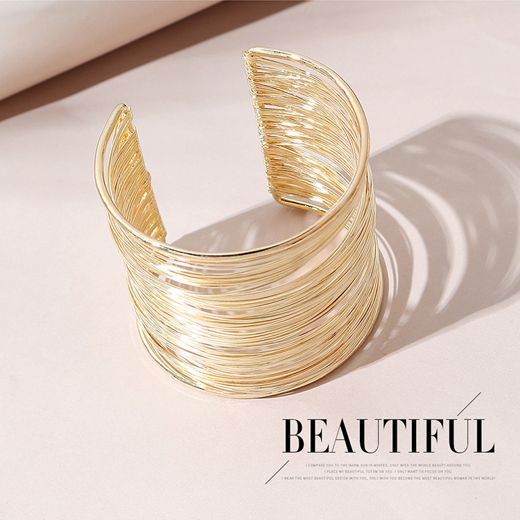 Exaggerated Wire Mesh Open Wide Ins Small Fashion Red Metal 's Jewelry ...