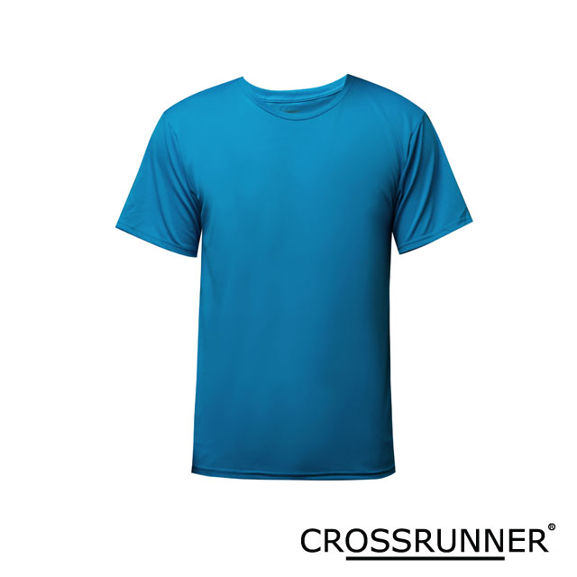 Crossrunner Unisex Plus Jacquard Performance Tee Round Neckline Quick ...