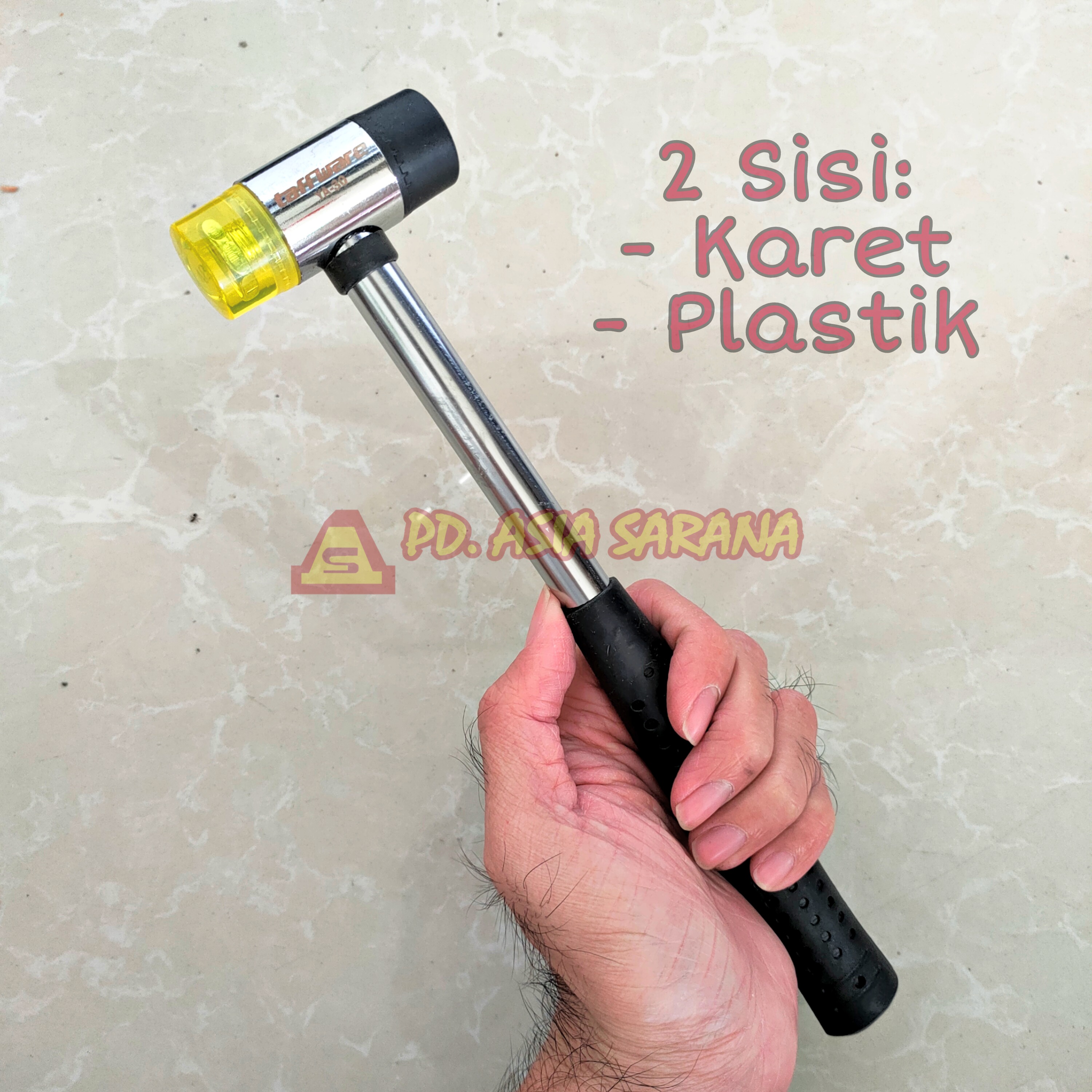 Palu Karet Plastik 2 Sisi Mini Rubber Keramik Lantai Parket TFW-YA30 ...