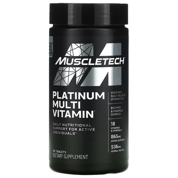 Muscletech, Essential Series, Platinum Multi Vitamin, High Potency ...
