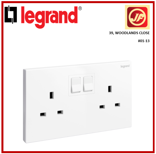 Legrand Galion White Switch Socket Outlet 2G 282433 | Lazada Singapore