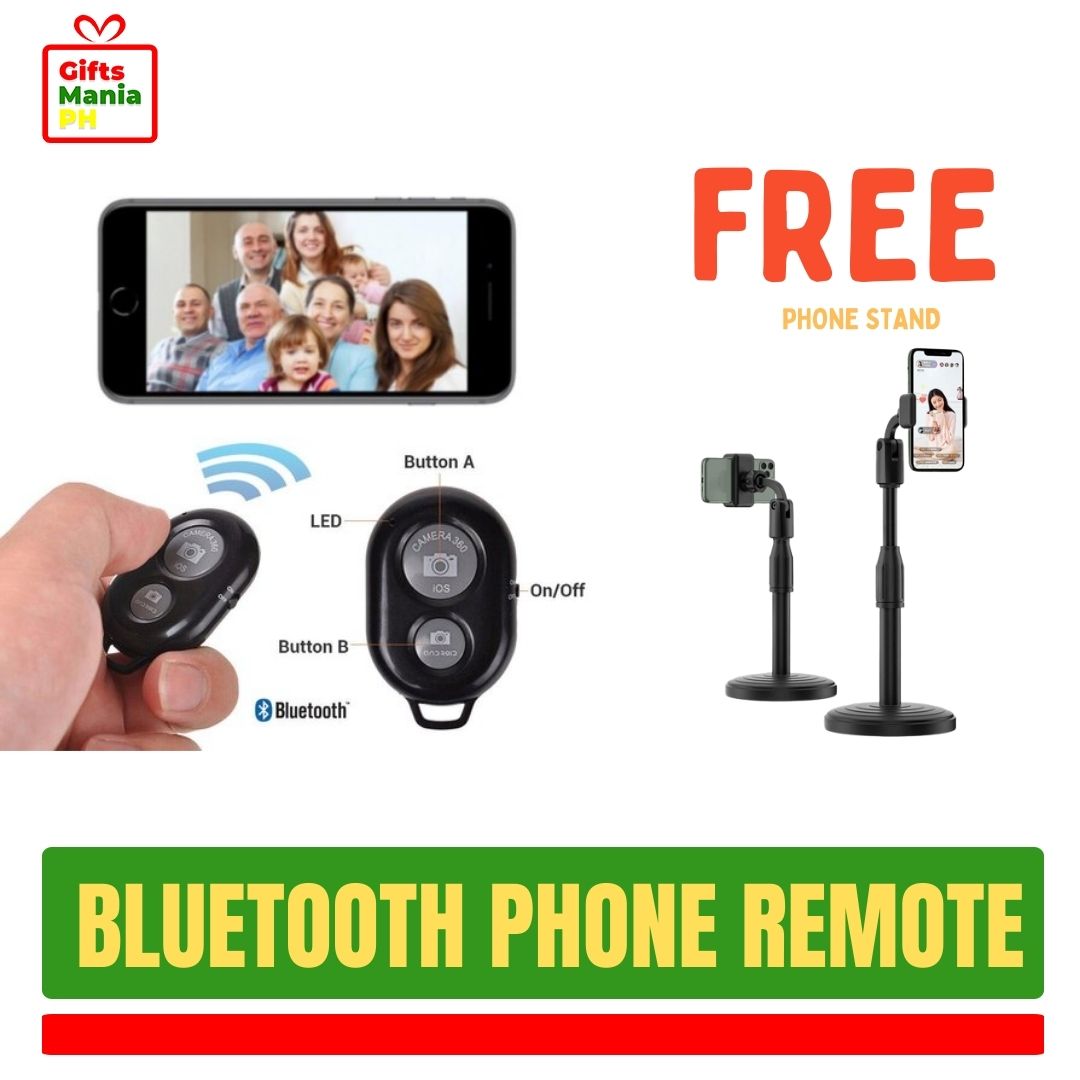 Bluetooth Remote Shutter For iPhone/Android Phone with free battery ...