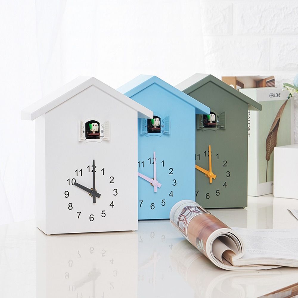 Realistic With Clock Pendulum Cuckoo Wall Clock House Shape Plastic ...