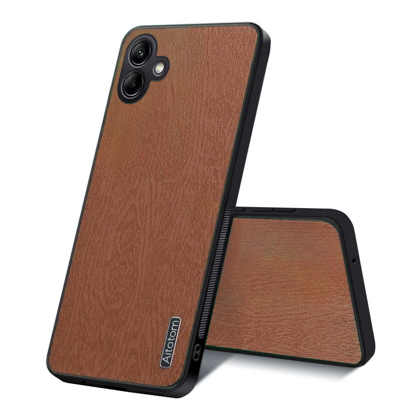 For Galaxy A07 A17 Case Wood Texture Canvas Hrad Shockproof For Samsung ...