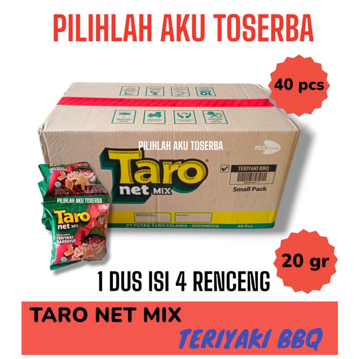 Taro NET MIX Snack TERIYAKI BARBEQUE BBQ RENCENG - ( HARGA 1 DUS ...