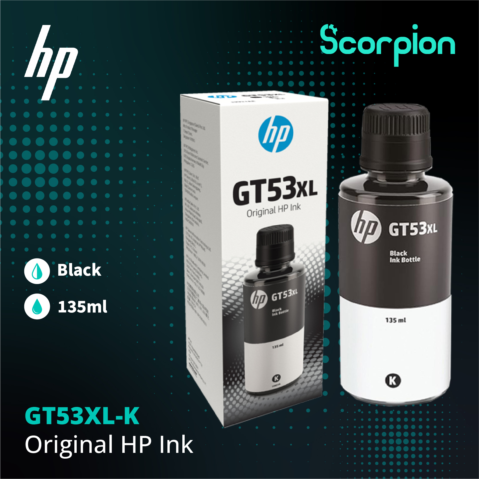 HP GT53XL 135-ml Black Original Ink Bottle | Lazada
