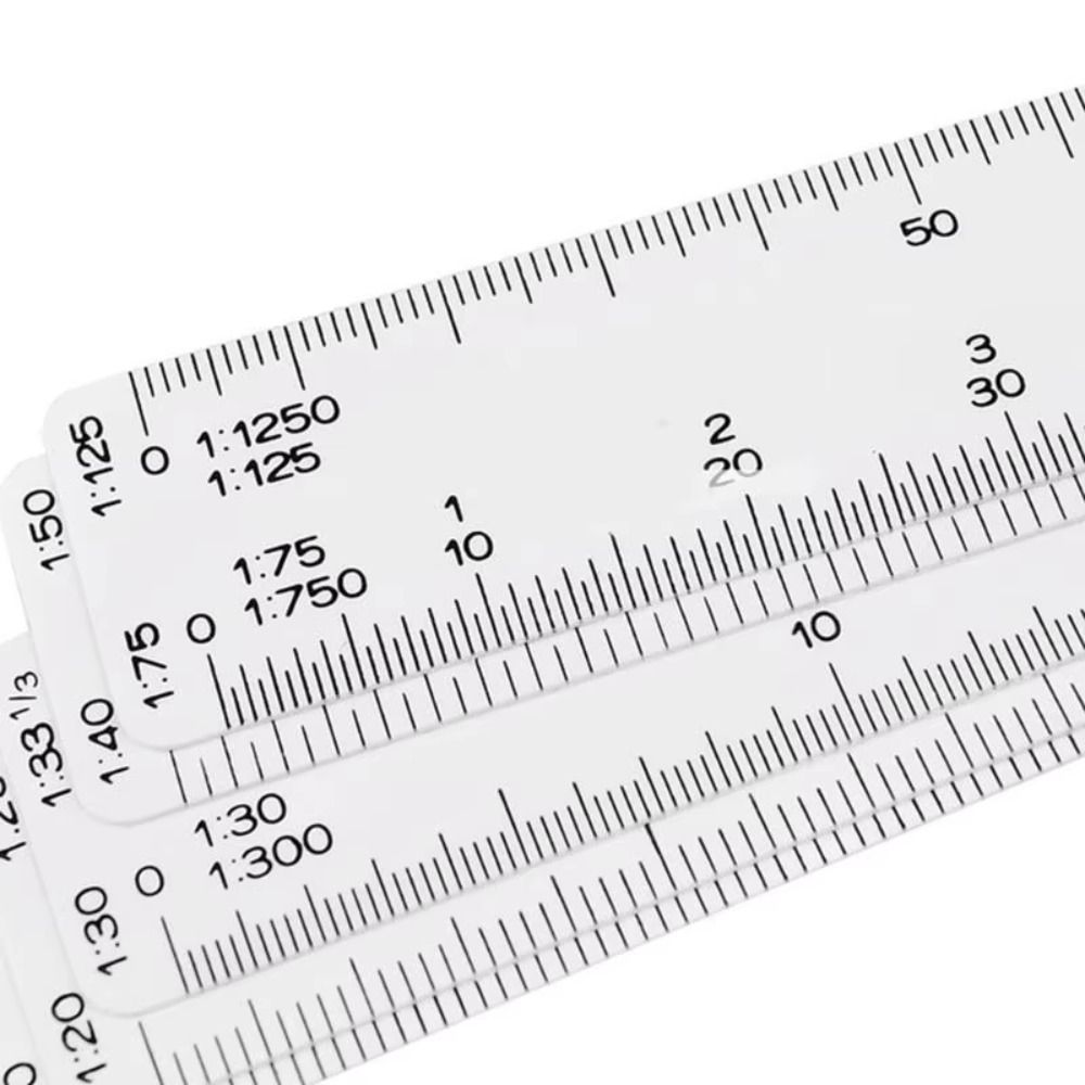 Interior Design 5 Blades Fan Shape Scale Ruler Multifunctional Drawing ...