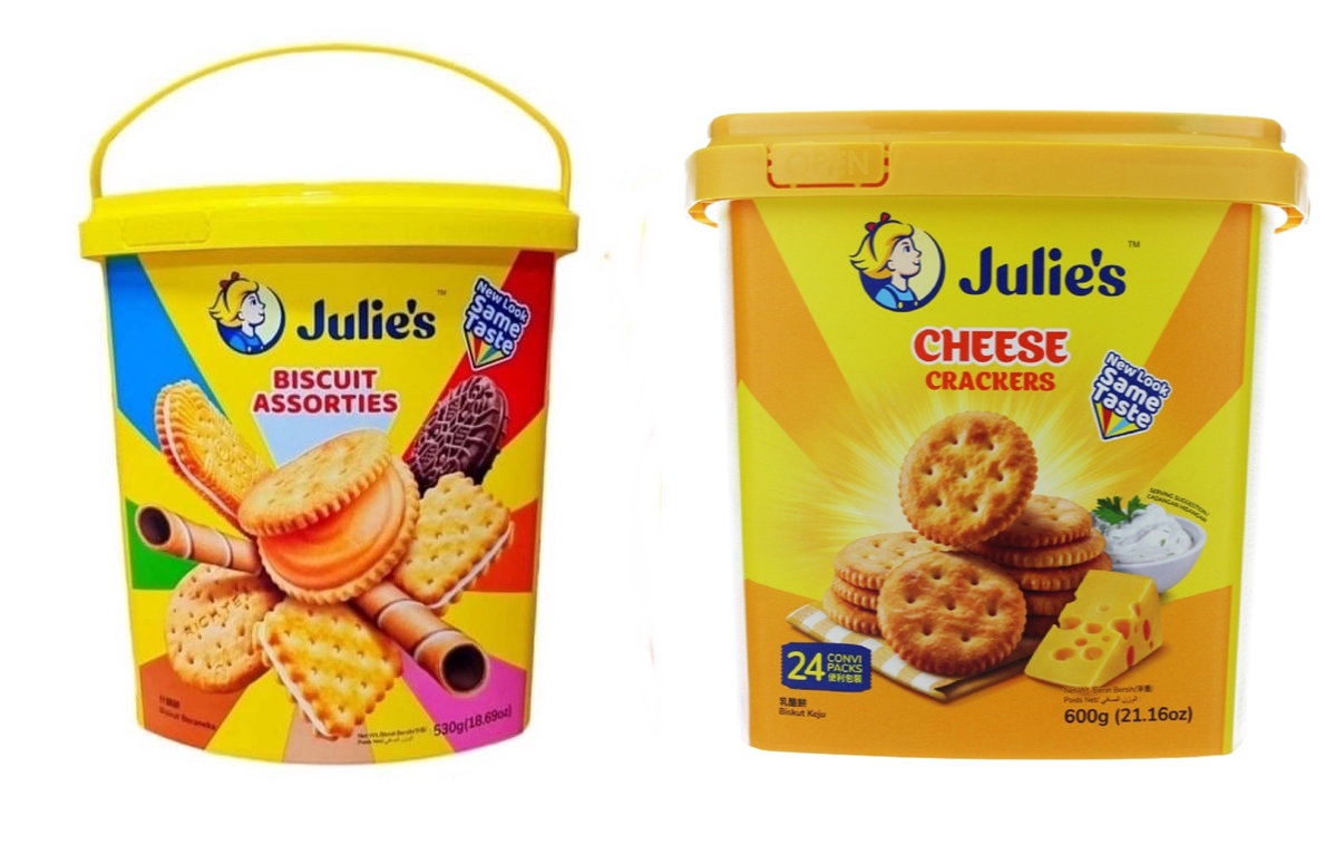Julie's Biscuit Assorties และ Julie's Cheese Crackers จูลี่ จูลี่รวมถัง ...