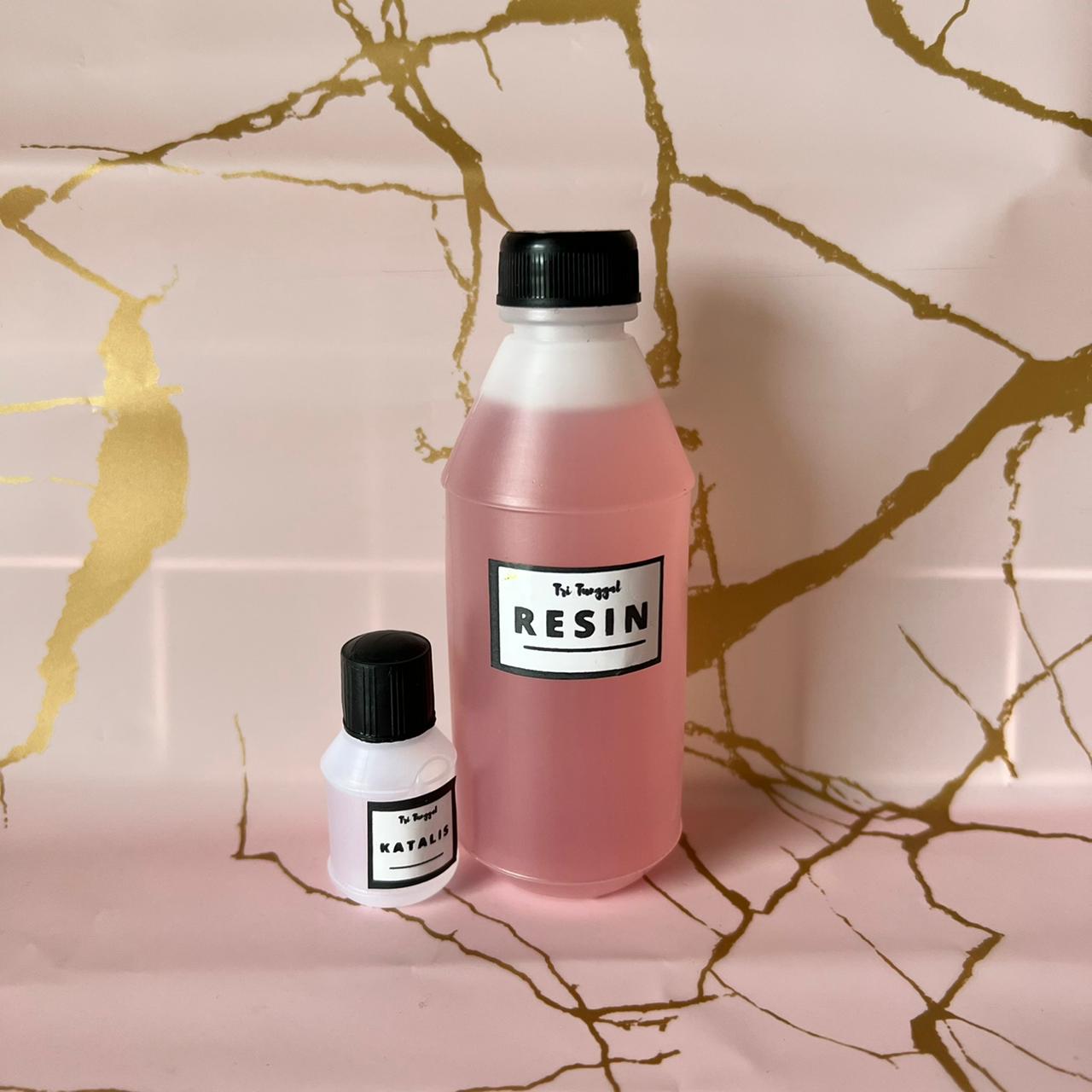 RESIN 250 gram 100 gram + Katalis Kerajinan Resine Recin Merah Catalis ...