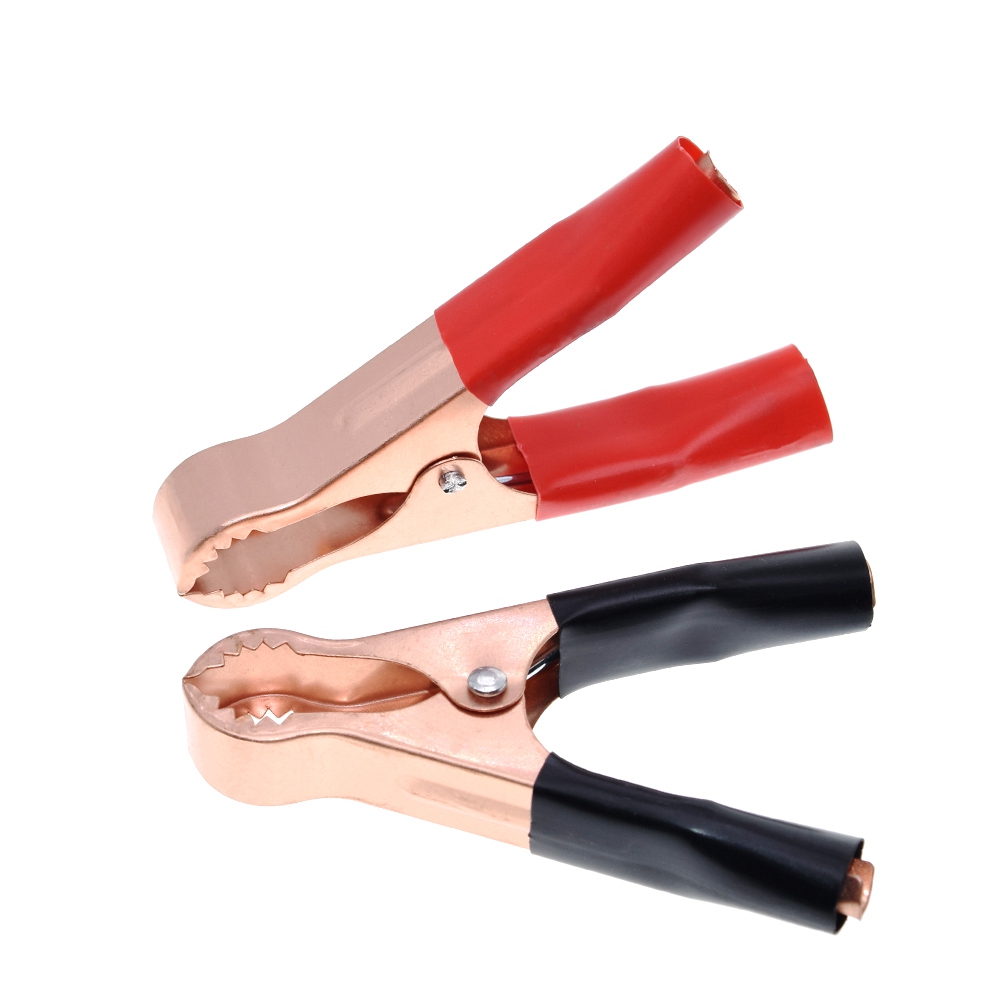 1set 50a Red Black 80mm Crocodile Car Caravan Van Test Lead Clips Best ...
