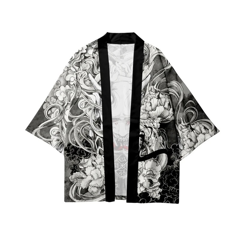 【Free Returns】 Japanese evil print samurai cosplay kimono traditional ...