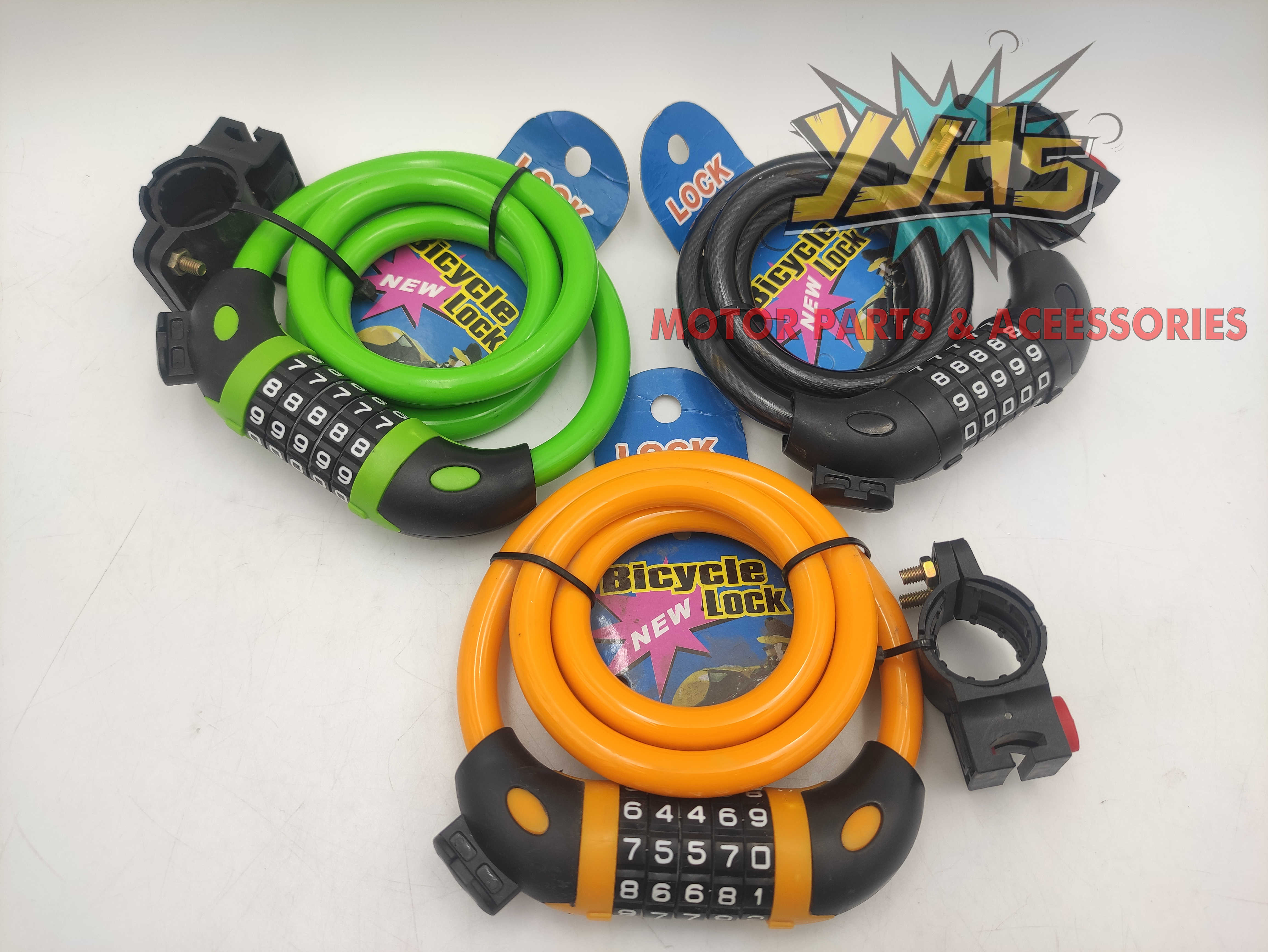 Bike Lock 4 Digit Code Combination Bicycle Security Lock Steel Cable ...