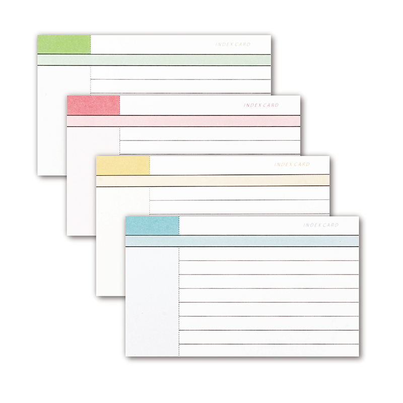 【CyberMart123】40Sheets/Set Index Cards 3''x5'' DIY Style Four-Color ...