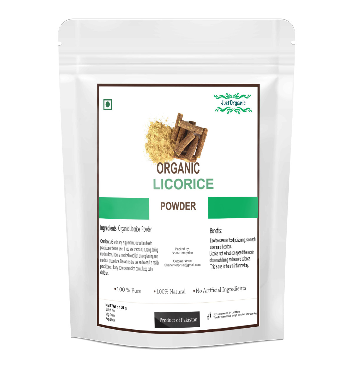 Organic Liquorice Root Powder 200 gm | Daraz.pk