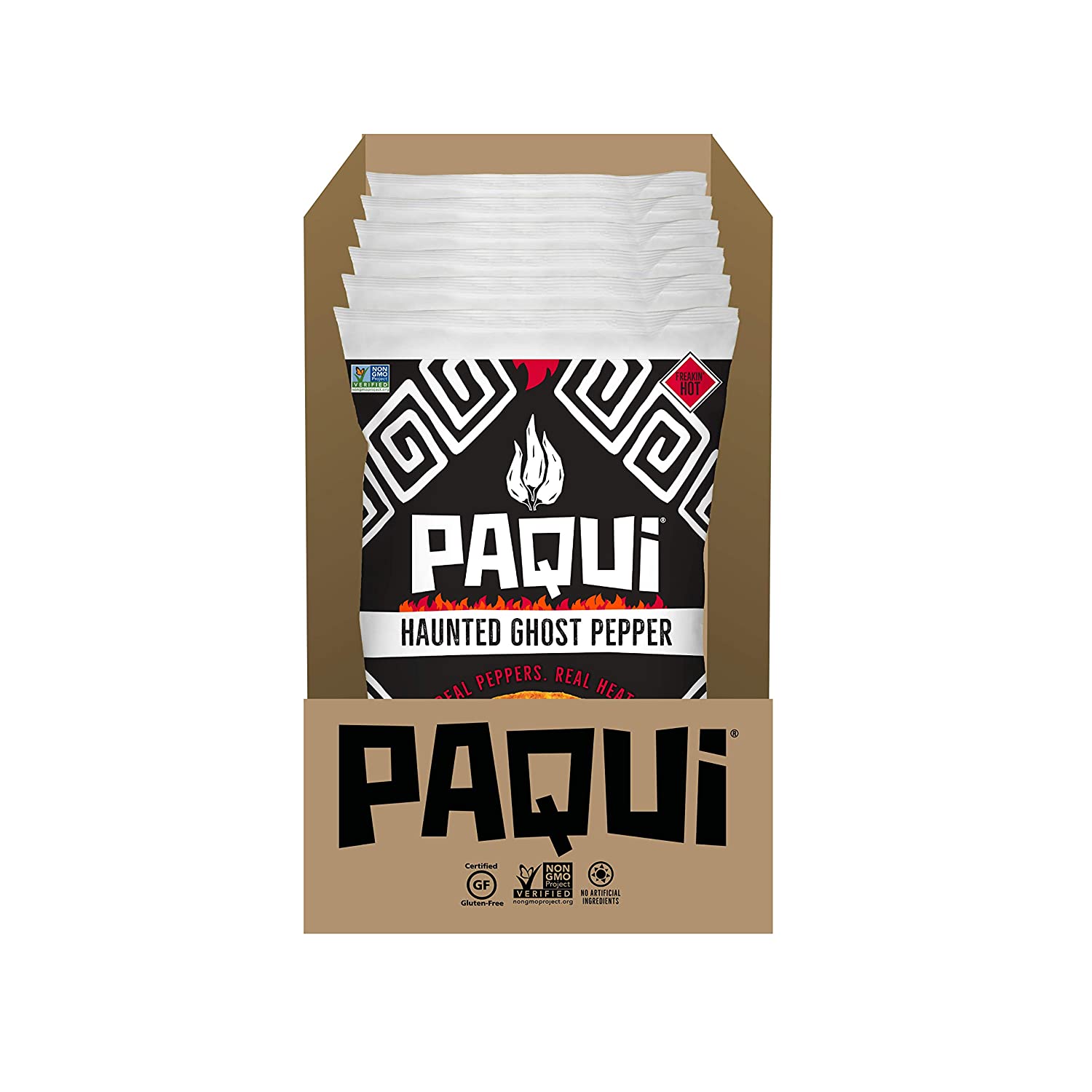 Paqui Haunted Ghost Pepper Spicy Tortilla Chips, 6ct, 2oz Individual ...