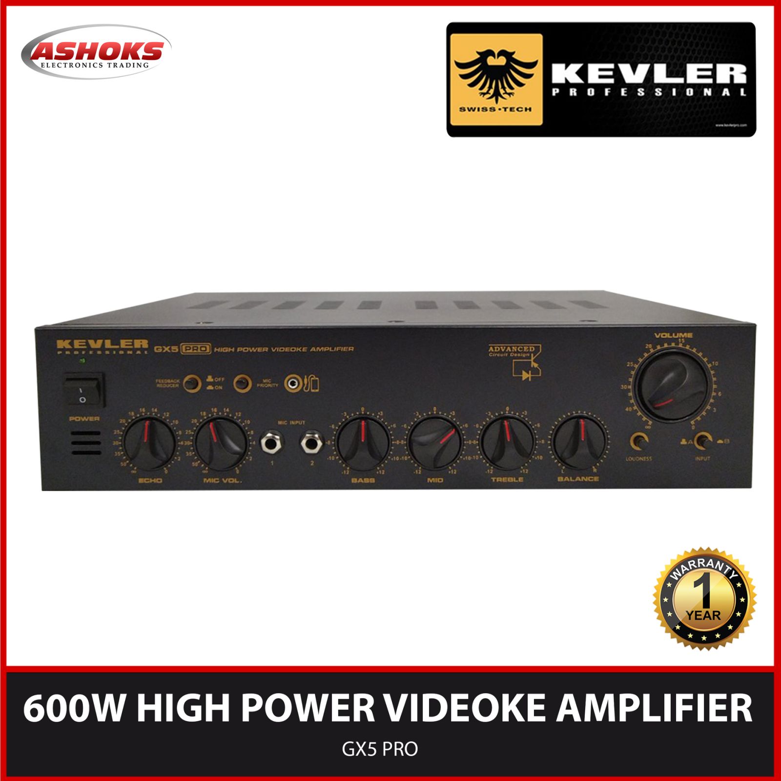 Kevler GX5 Pro Amplifier / 600W x 2 /High Power Integrated / KARAOKE AMPLIFIER / Gx-5, Gx-5pro ...