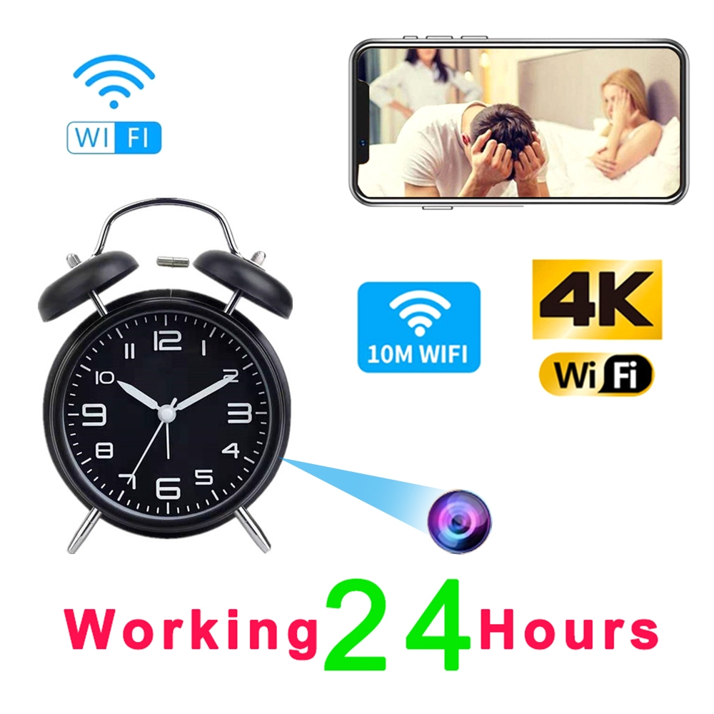 1080P Full HD Mini Camera Clock Type IP WIFI Wireless Camera 2MP 90 ...