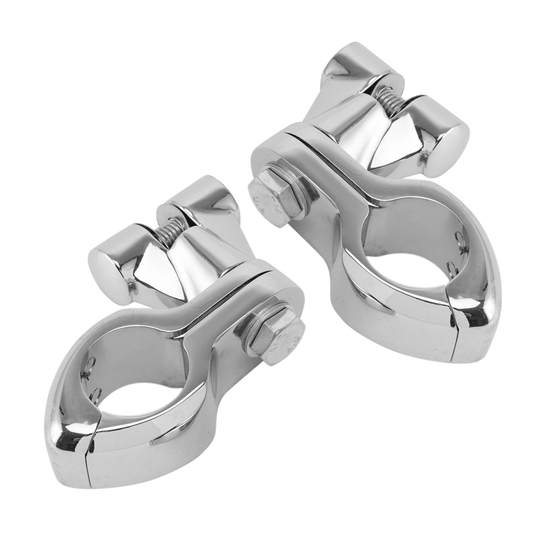 Motorcycle 1.25Inch 1 1/4Inch 32mm Pinless Engine Guard Footpeg Clamps ...