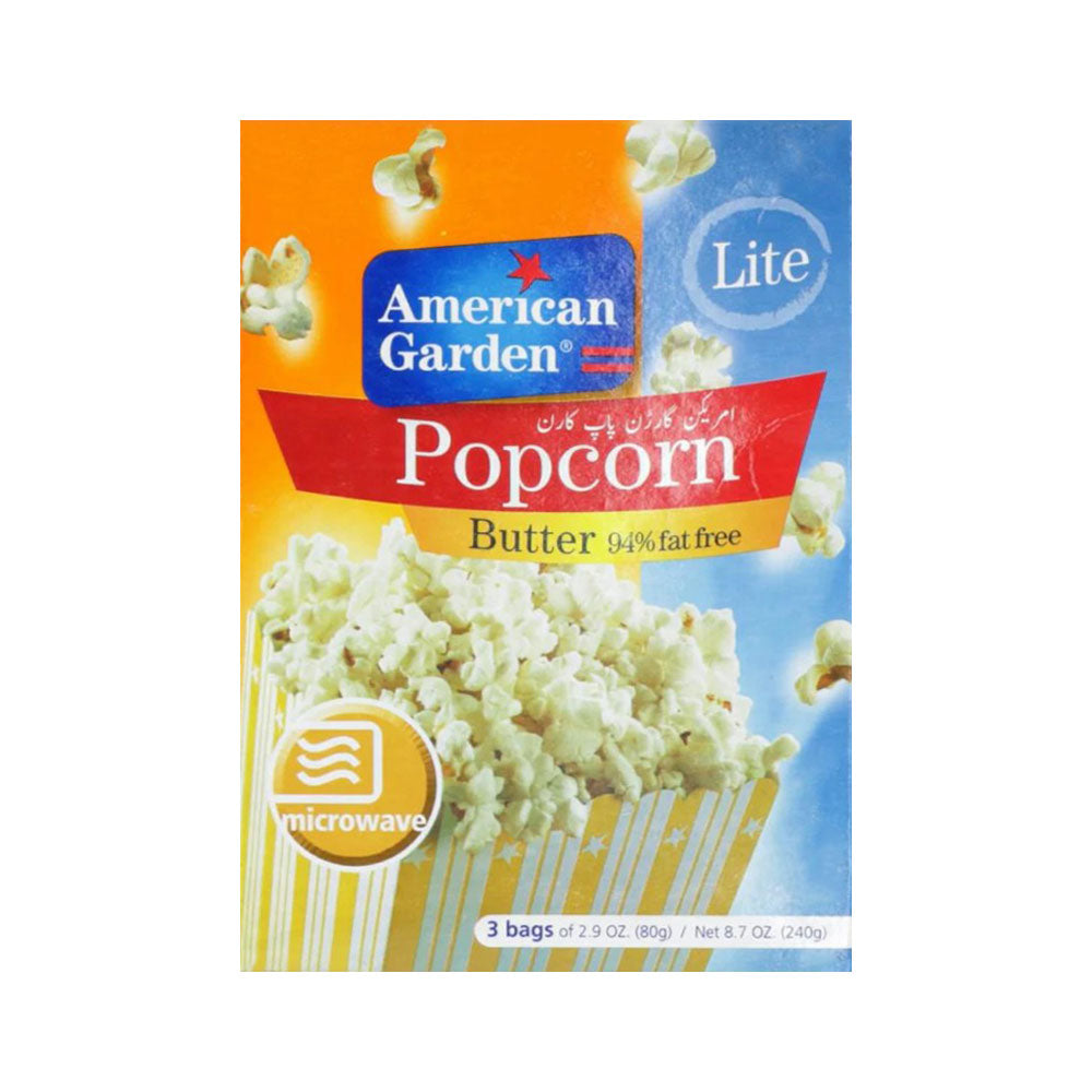 Alfatah Mall AMERICAN GARDEN POP CORN BUTTER FAT FREE 240 GM | Daraz.pk