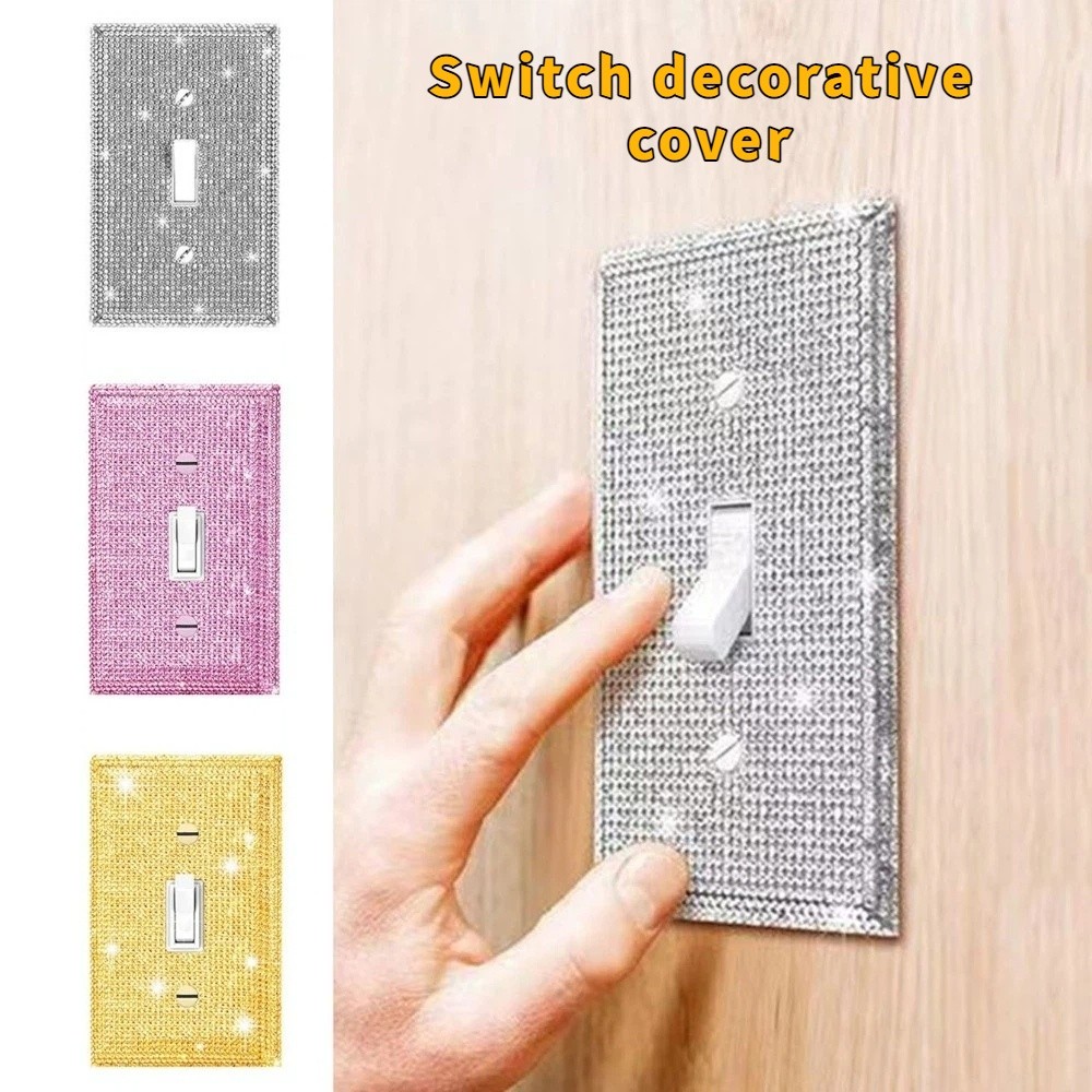 Fashion Sparkling Switch Decorative Cover Flashing Sturdy Wall Panel ...