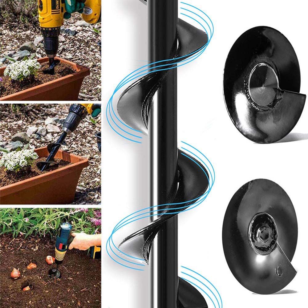 Digging Planting Planter Flower Earth Drill Power Spiral Drill Bit ...