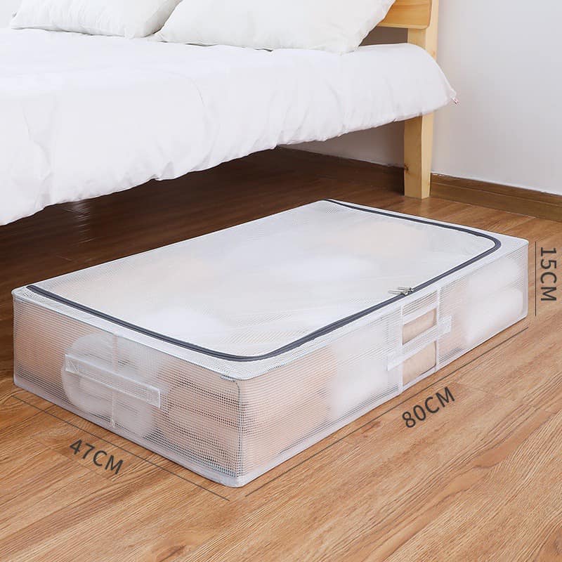 Japanese-style large-capacity portable clothing storage box flat under ...