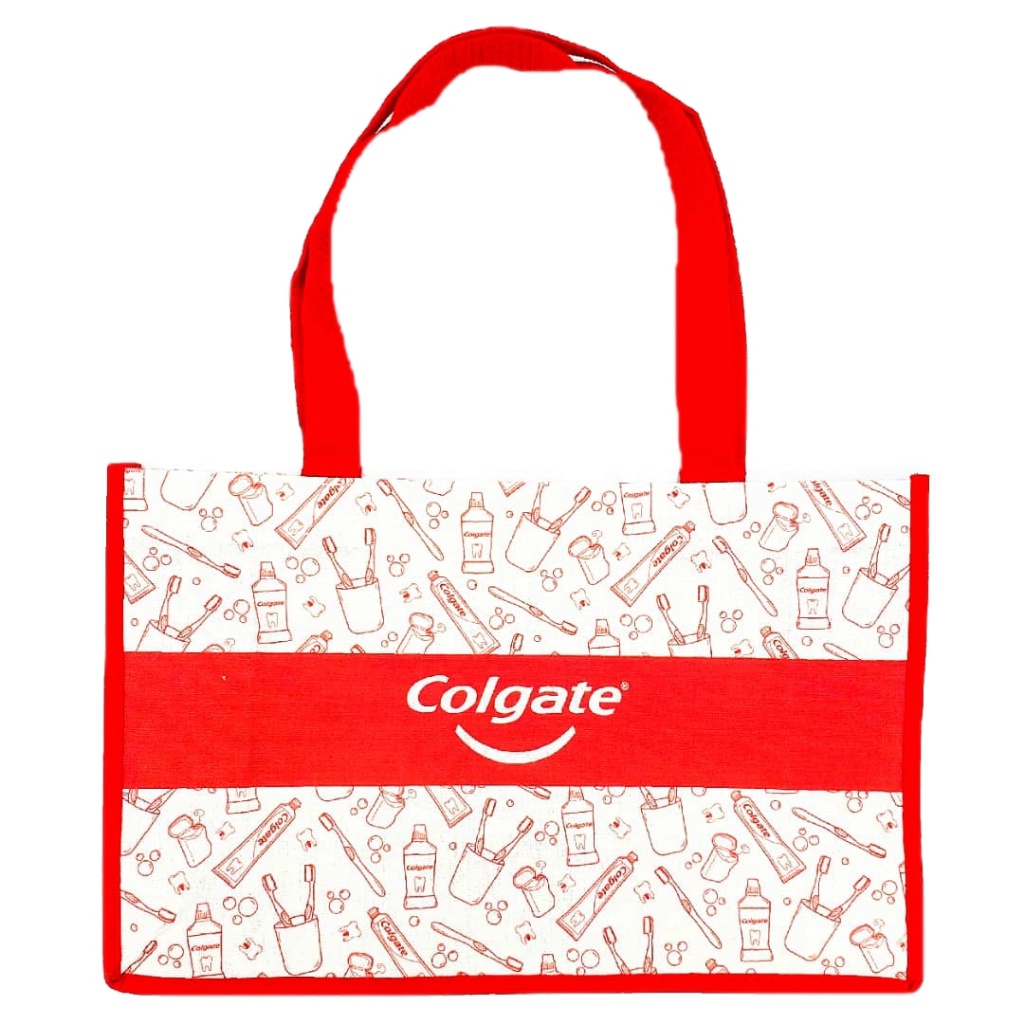 Colgate Canvas Tote Bag Red Colour 1s | Lazada
