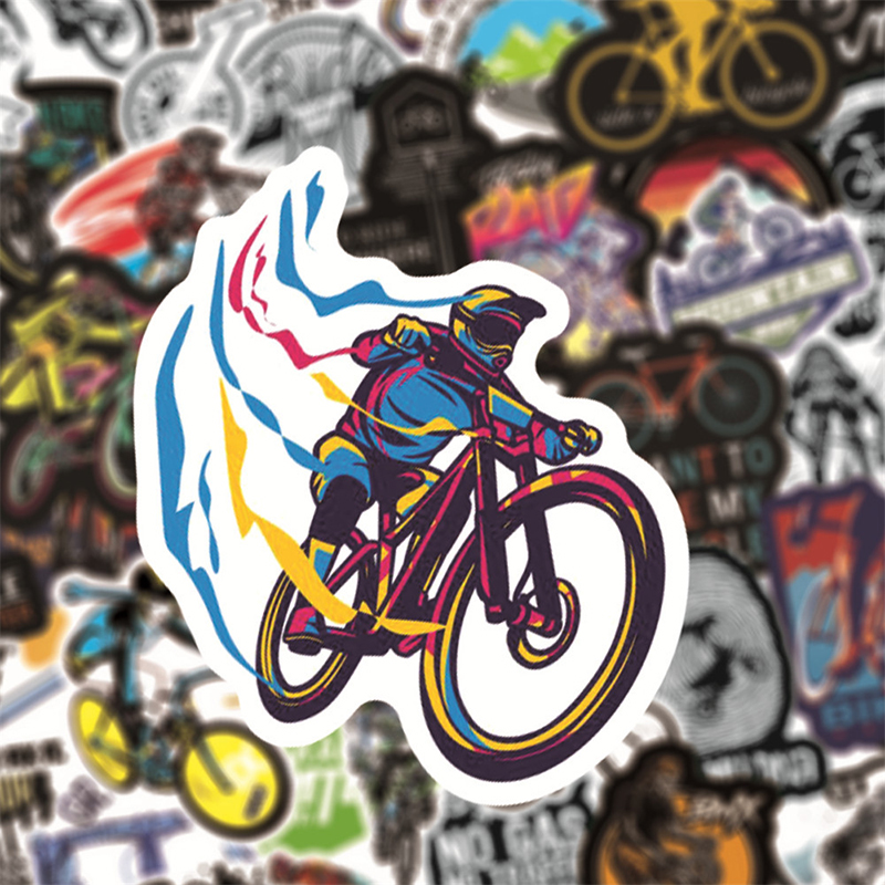 50pcs/Lot Outdoor Bicycle Stickers for Mountain Bike Riding Travel ...
