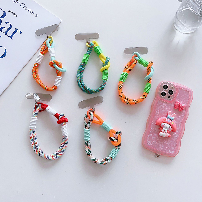 For IP 15 14 Pro Max Samsung Flip 4 Coloful Rope Chain Korean Mobile ...