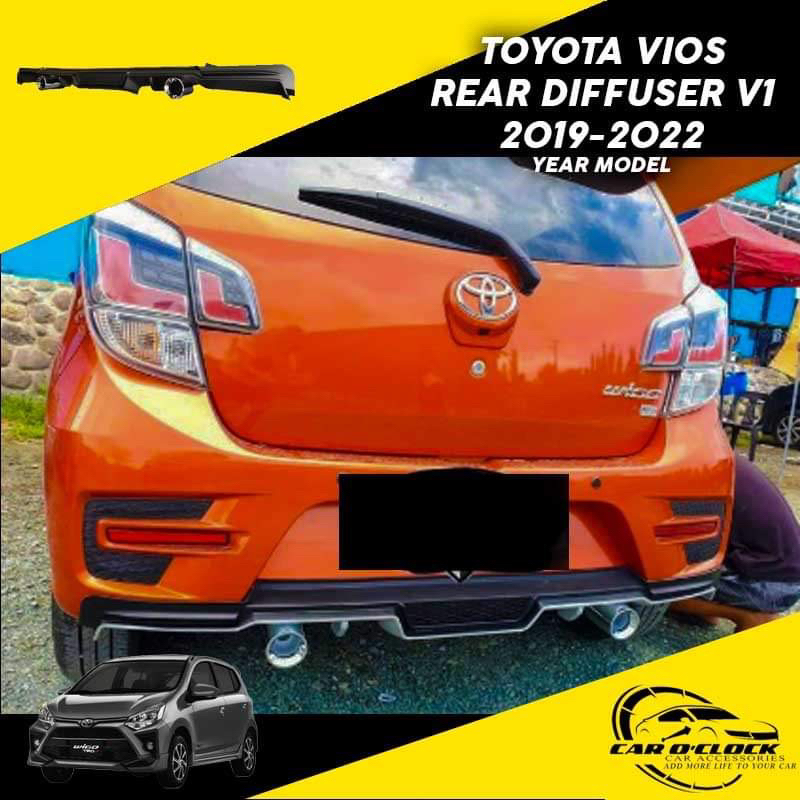 Toyota Wigo Rear Diffuser bodykits v2 (2016-2023) | Lazada PH
