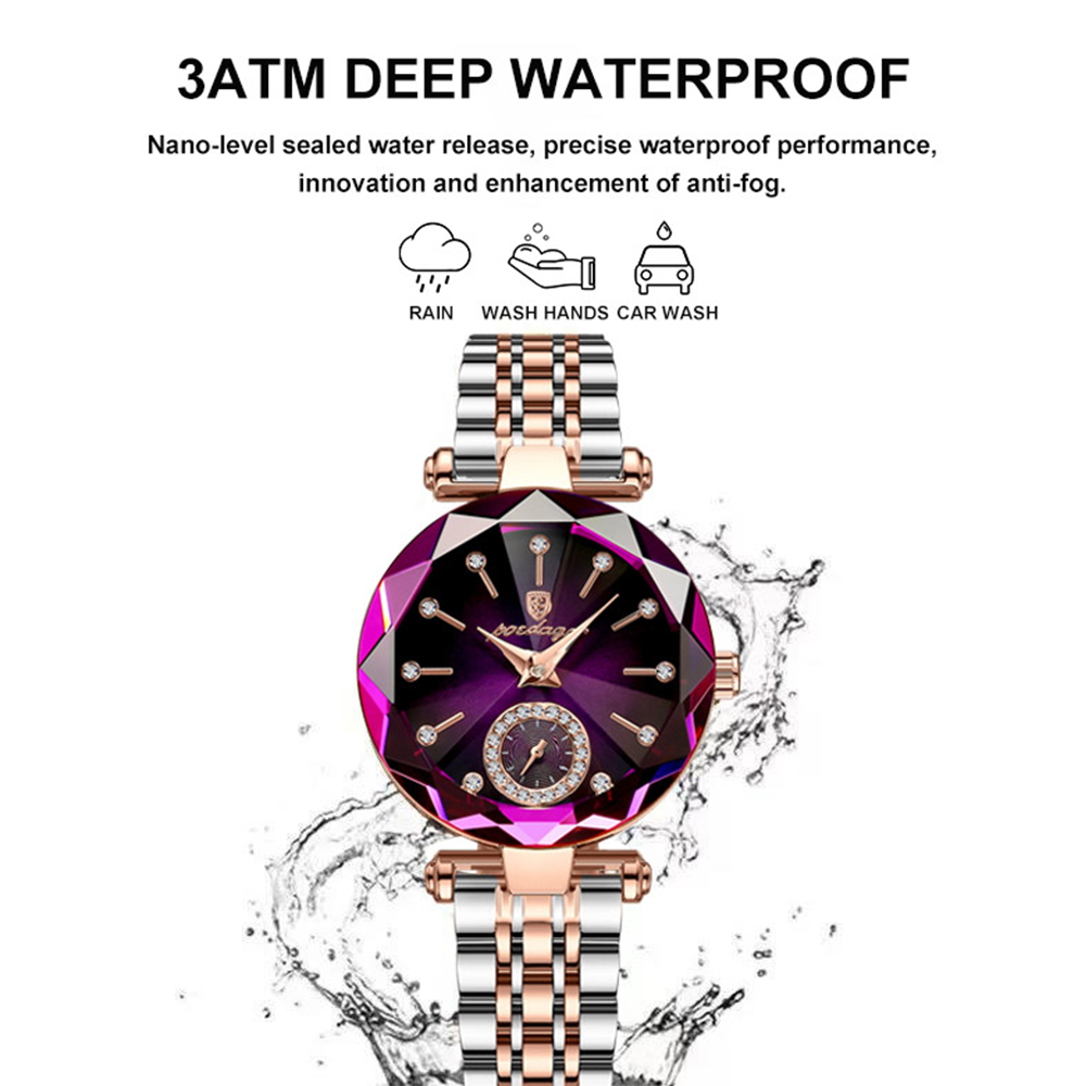 POEDAGAR Luxury Watches For Ladies Top Brand Stainless Steel Waterproof ...