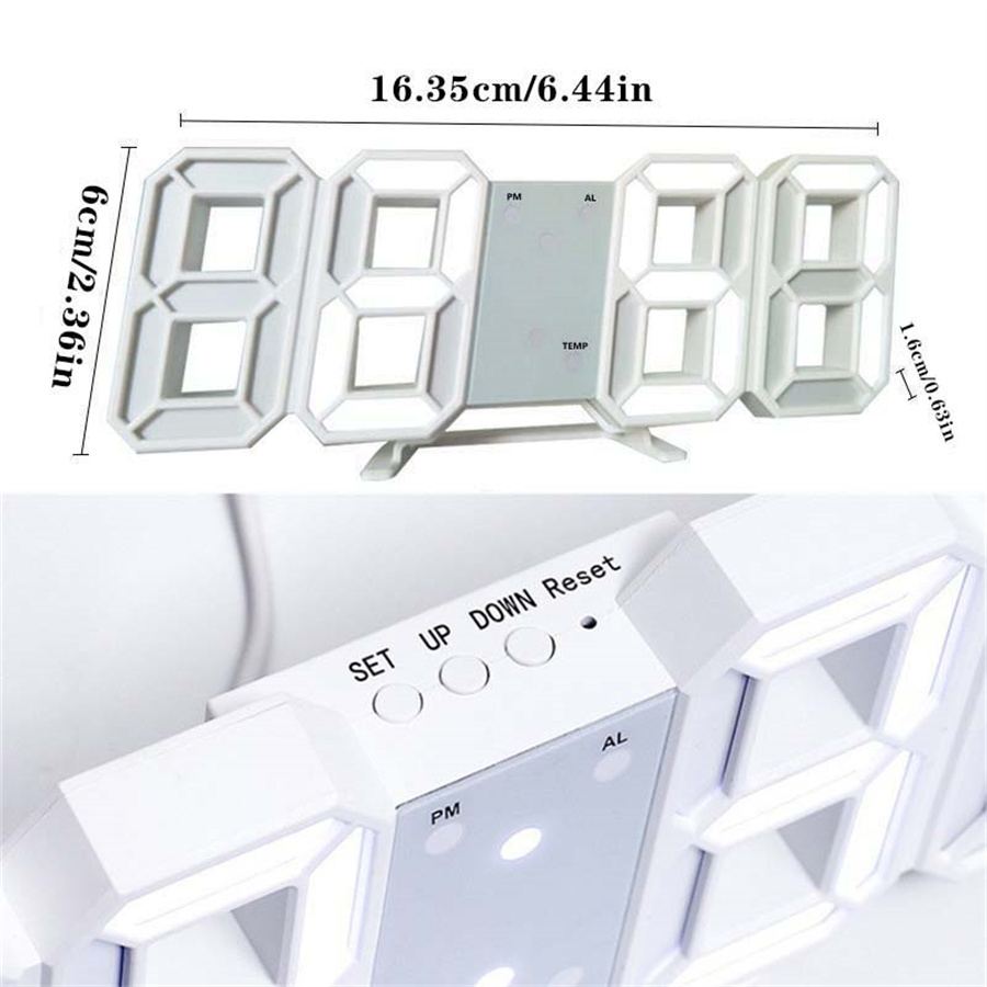【big-discount】 Digital Wall Clock Desk Watches Electronic Alarm Modern ...
