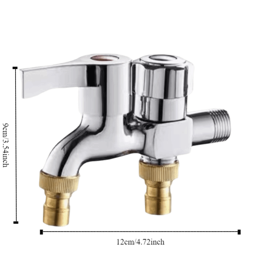 Durable Core Washing Machine Faucet Stainless Steel Thickened Double ...