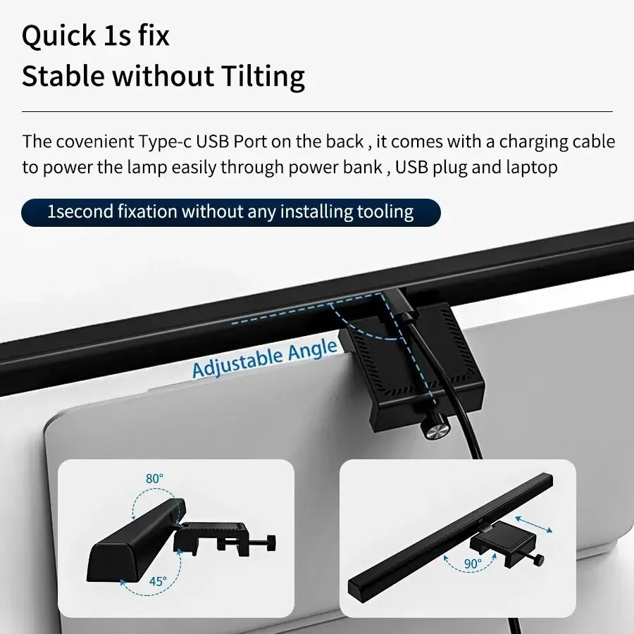 【Best value for money】 LED Desk Lamp Monitor Light Bar PC Computer ...