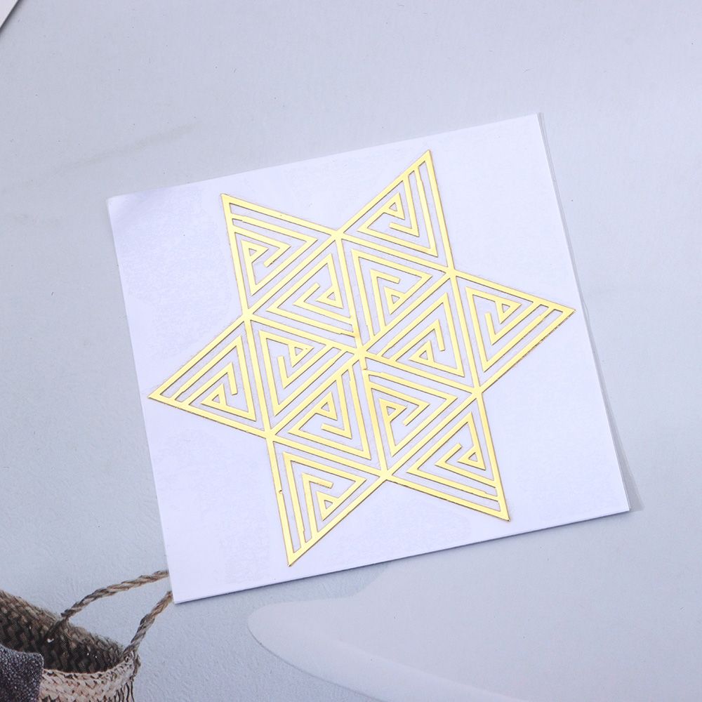 Jewelry Tool Art Crafts Gold Color Sacred Geometric Sticker Metal ...
