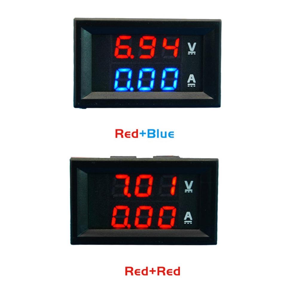 【Discount offer】2 in1 100V 10A DC Digital Voltmeter Ammeter Blue + Red ...