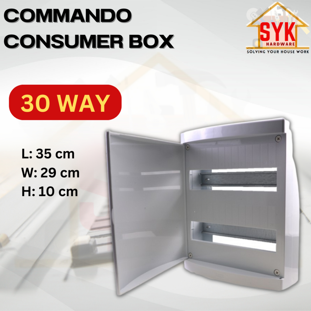 SYK Commando Consumer Box PVC MCB Transparent Electric Circuit Breaker ...