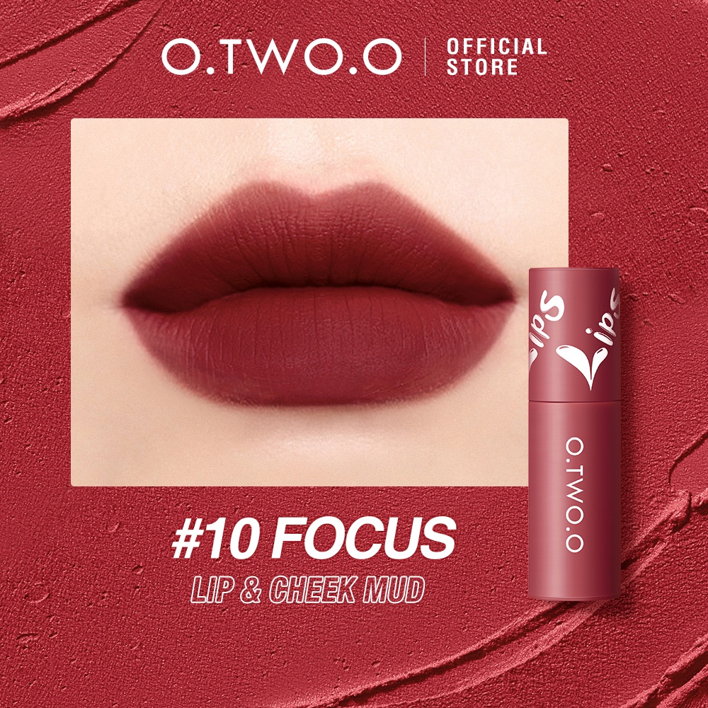 O.TWO.O Velvet Matte Liptint Lip & Cheek Mud Lip Gloss Lipstick ...
