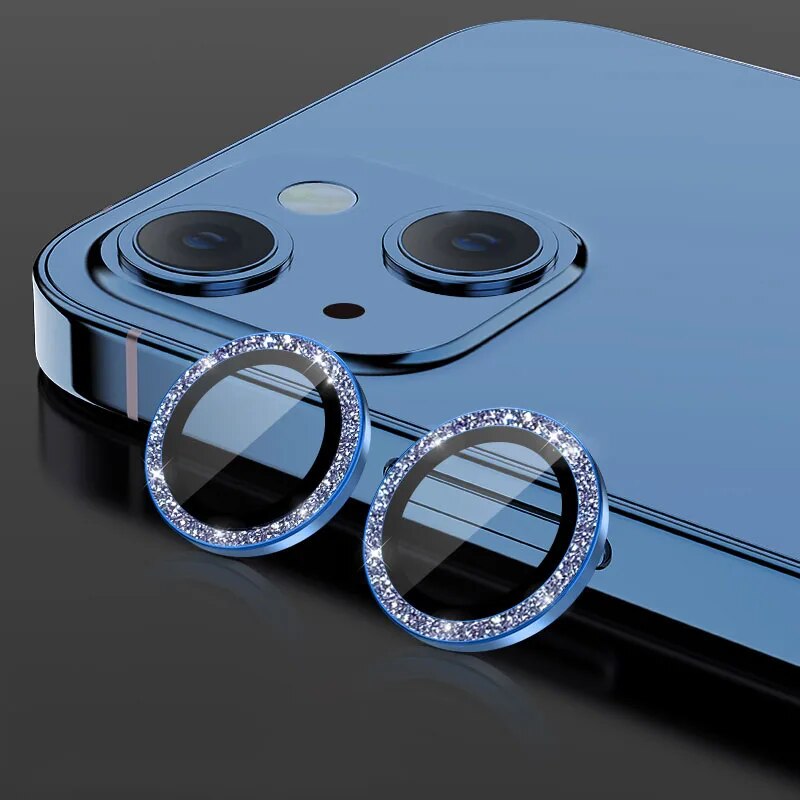 1SET Luxury Glitter HD Glass Lens Film for IPhone 15 11 12 13 14 Pro ...